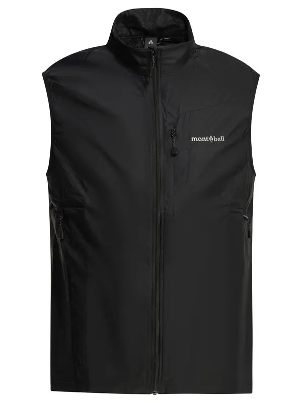 MONTBELL Zip-up Stand Collar Vest - Black
