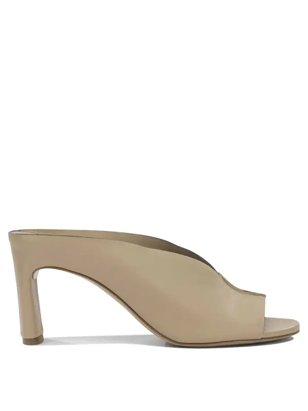 DEL CARLO Heeled Mules - Beige