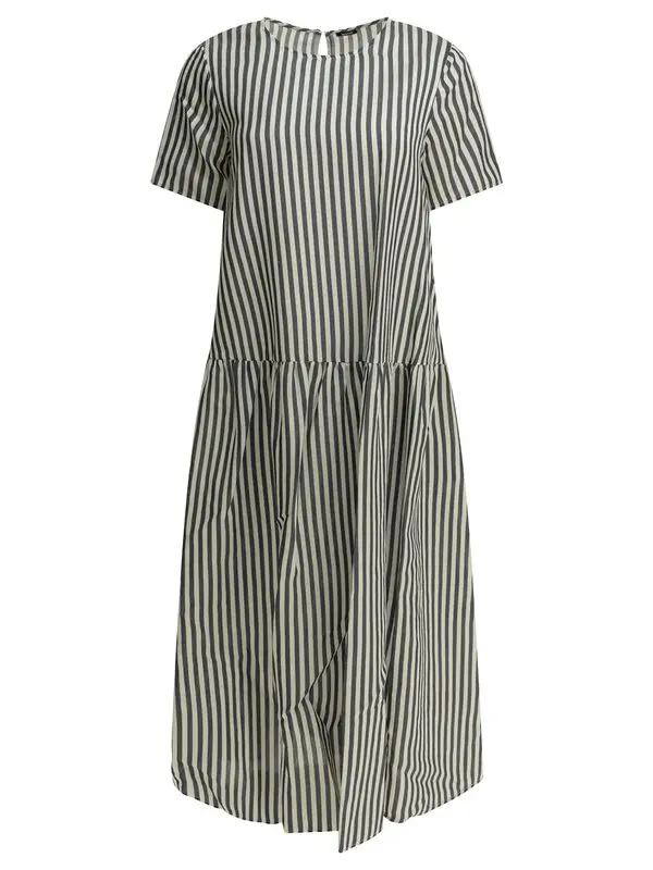 Apuntob Striped Cotton Silk Dress
