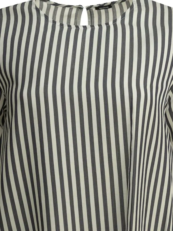 Apuntob Striped Cotton Silk Dress