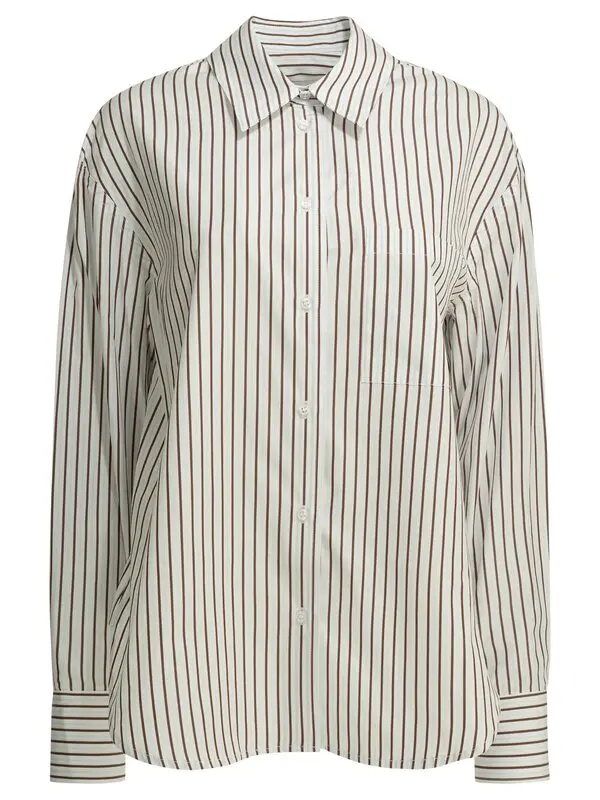 Loulou De Saison Striped Cotton Shirt - White