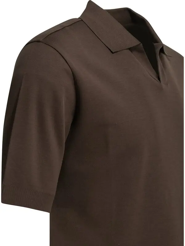 Herno Buttonless Short Sleeve Polo Shirt