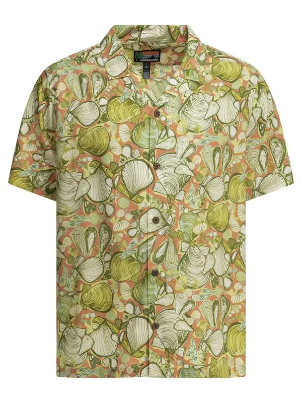 Patagonia Tidal Threads' Floral Print Lyocell Shirt - Orange