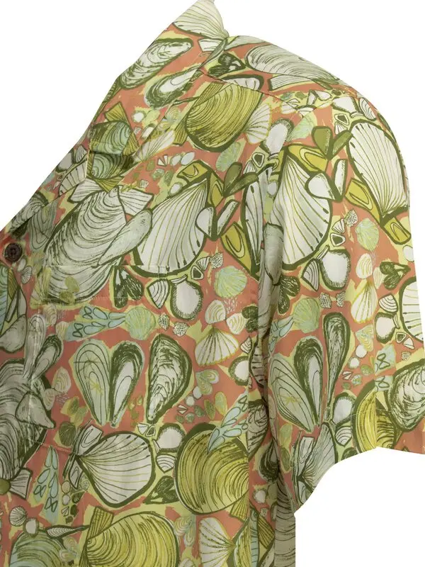 Patagonia Tidal Threads' Floral Print Lyocell Shirt - Orange
