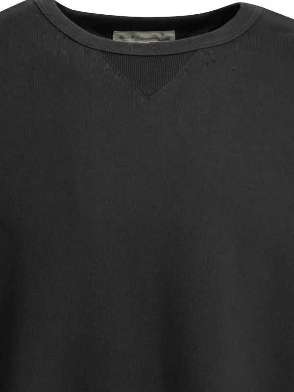 MERZ B. SCHWANEN The Originals Vintage" Crewneck Sweatshirt In Organic Cotton - Black