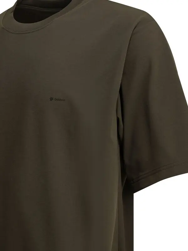 GOLDWIN Crewneck T-shirt With Logo Detail - Brown