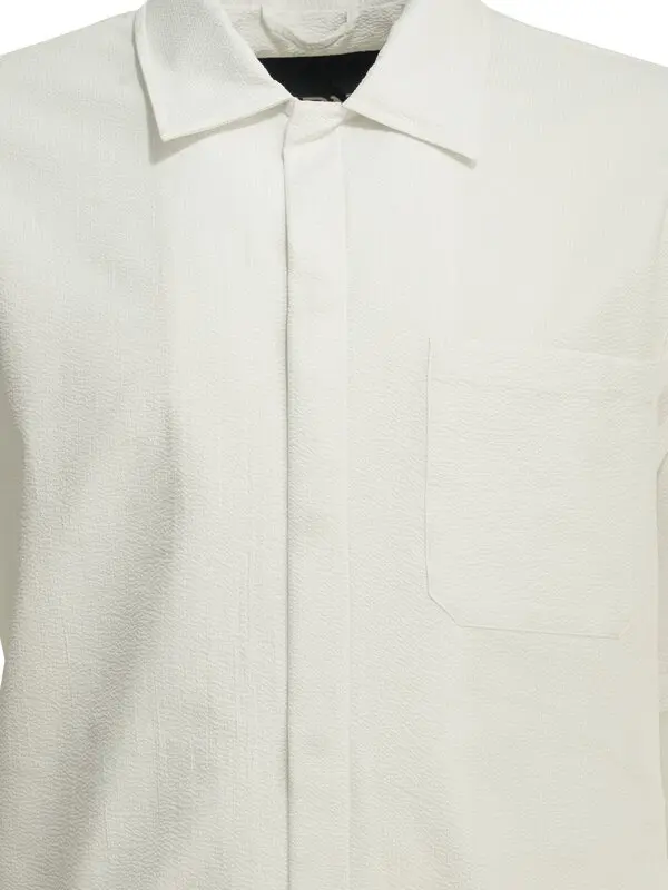 Herno Short-sleeve Seersucker Shirt