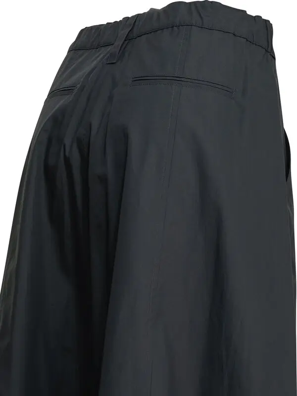 Max Mara Wide Leg Cotton Poplin Pants