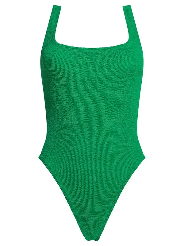 Hunza G Textured One Piece Swimsuit - Green