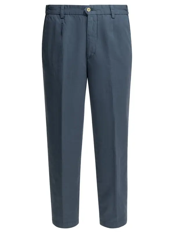 BRIGLIA 1949 Tailored Cotton Linen Trousers