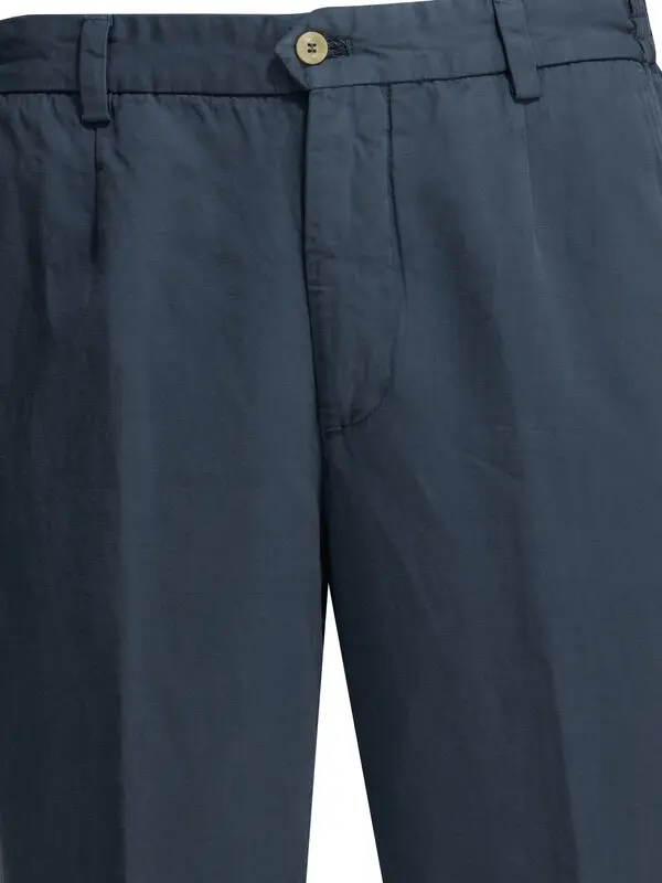BRIGLIA 1949 Tailored Cotton Linen Trousers