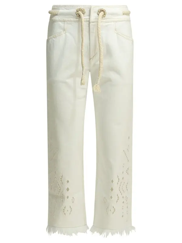 Isabel Marant Alison Straight Leg Jeans - White