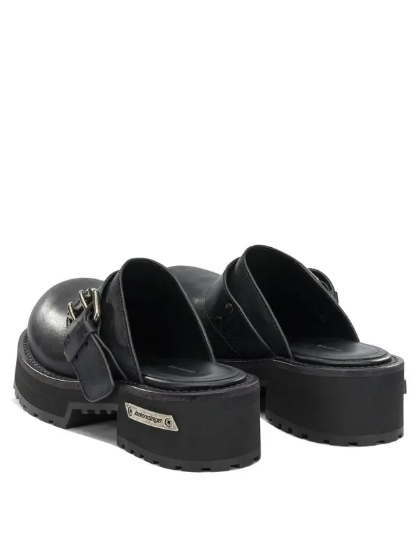 Balenciaga Venom' Sabot With Adjustable Buckle - Black