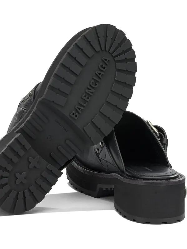 Balenciaga Venom' Sabot With Adjustable Buckle - Black