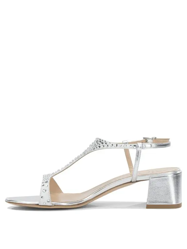 NINALILOU Embellished Crystal Sandals