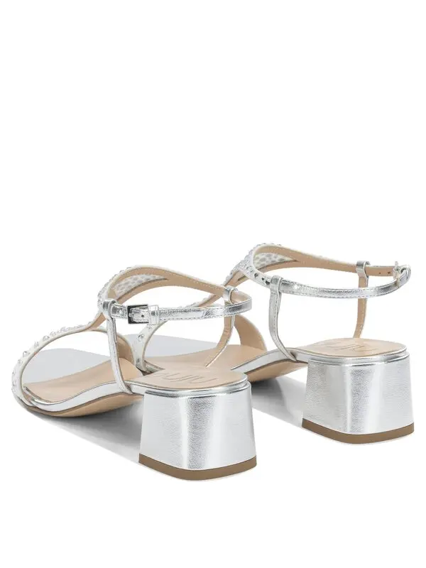 NINALILOU Embellished Crystal Sandals
