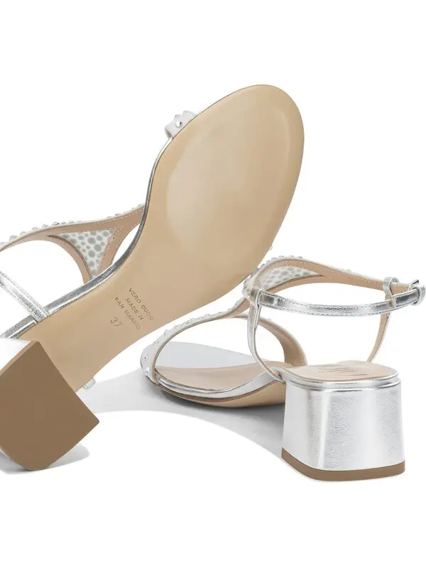 NINALILOU Embellished Crystal Sandals