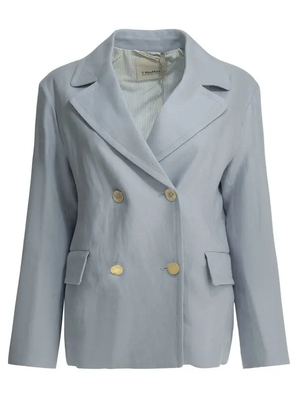 Max Mara Linen Double Breasted Blazer