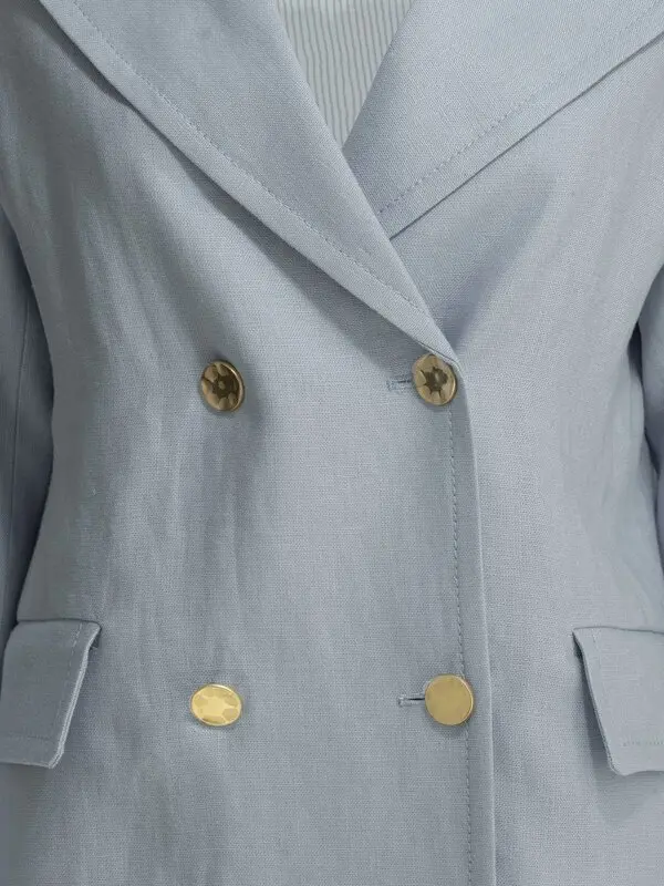 Max Mara Linen Double Breasted Blazer