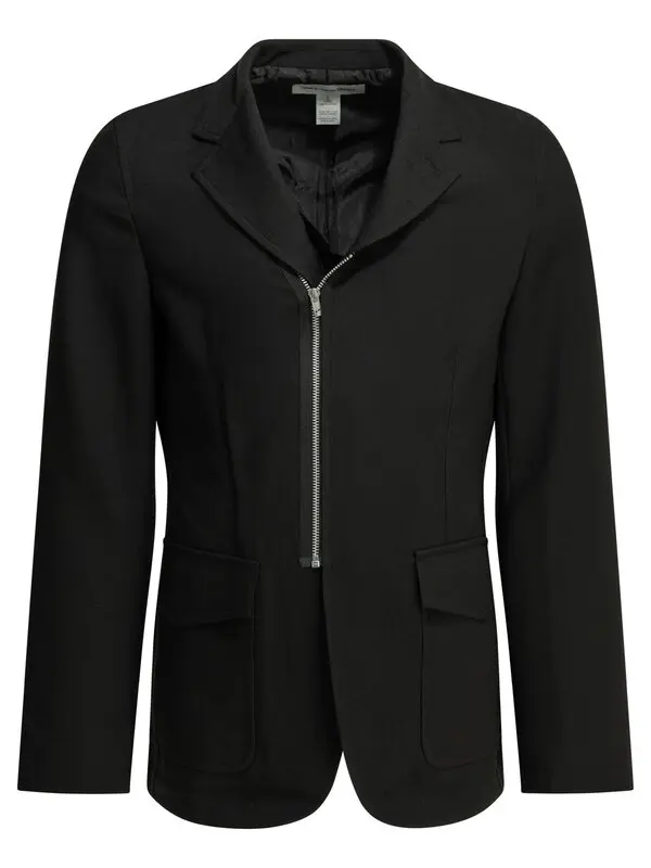 Comme Des Garçons Polyester Zippered Blazer