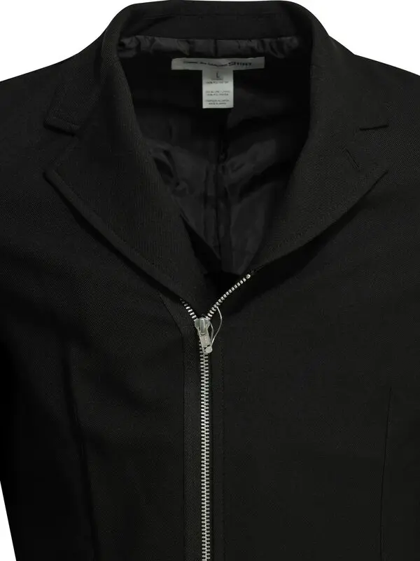 Comme Des Garçons Polyester Zippered Blazer