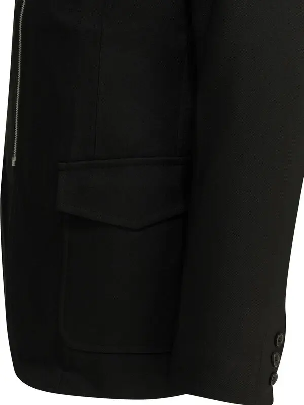 Comme Des Garçons Polyester Zippered Blazer