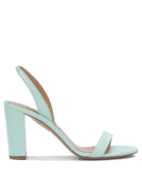 AQUAZZURA So Nude Block 85mm Heeled Sandals - Light Blue