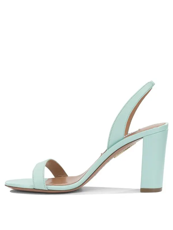AQUAZZURA So Nude Block 85mm Heeled Sandals - Light Blue
