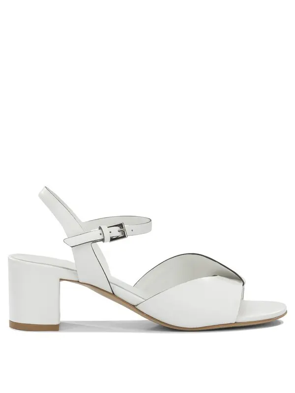 DEL CARLO Leather Block Heel Sandals