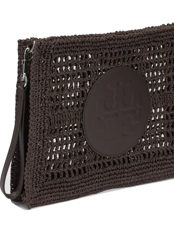Tory Burch Woven Clutch - Brown