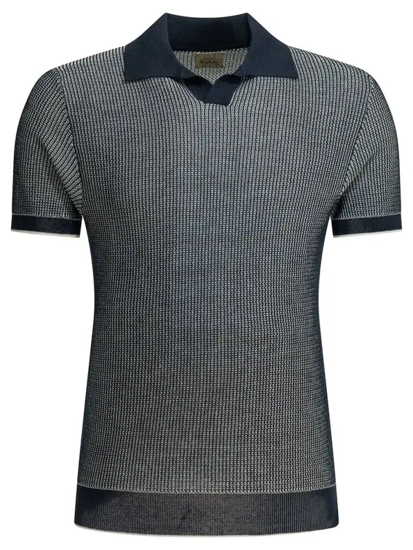RAKKI Mercedes 300" Buttonless Polo Shirt In Cotton Knit