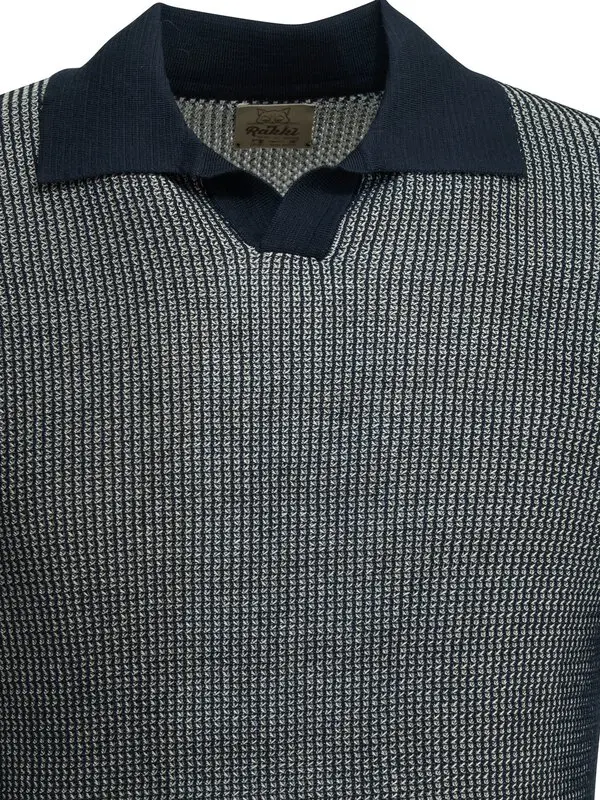 RAKKI Mercedes 300" Buttonless Polo Shirt In Cotton Knit