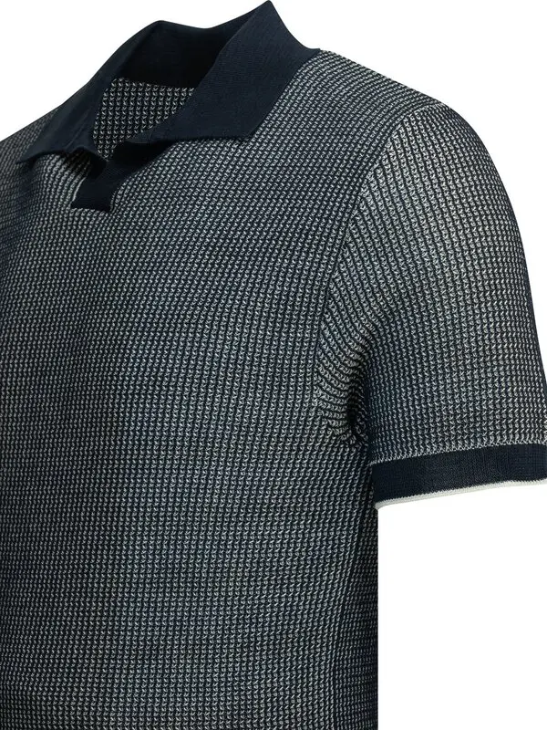 RAKKI Mercedes 300" Buttonless Polo Shirt In Cotton Knit