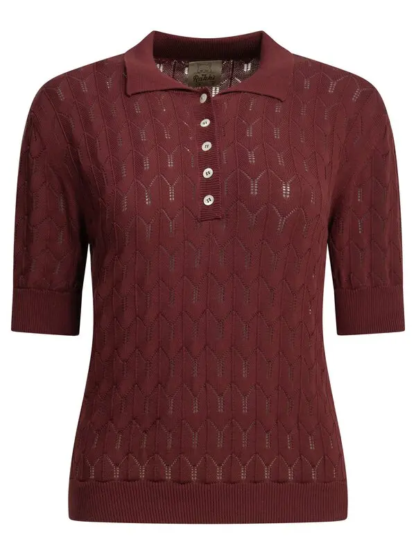 RAKKI California' Button-down Polo Shirt - Bordeaux