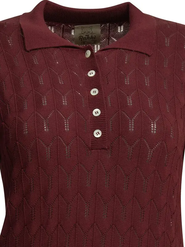RAKKI California' Button-down Polo Shirt - Bordeaux