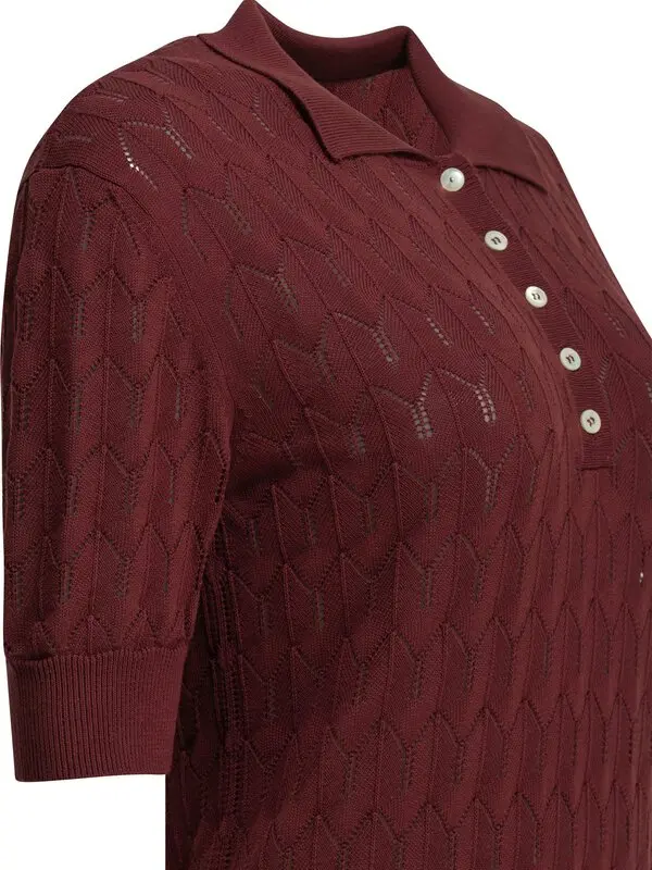 RAKKI California' Button-down Polo Shirt - Bordeaux