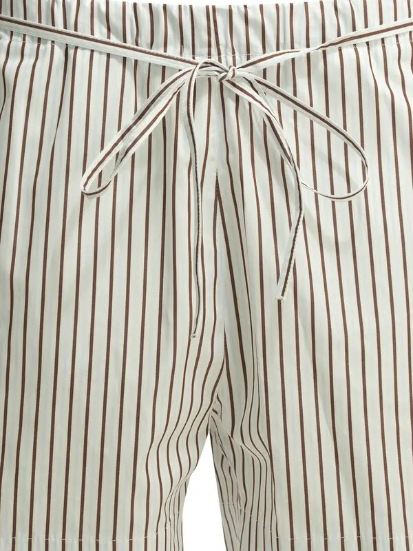 Loulou De Saison Striped Cotton Shorts