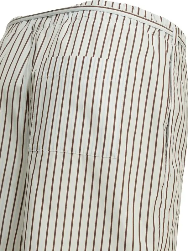 Loulou De Saison Striped Cotton Shorts