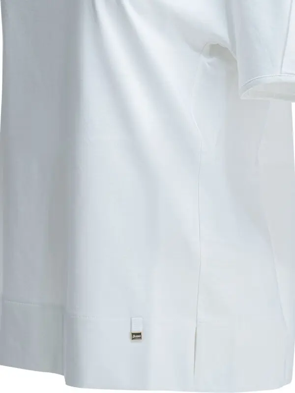 Herno Crewneck T-shirt With Balloon Sleeves - White