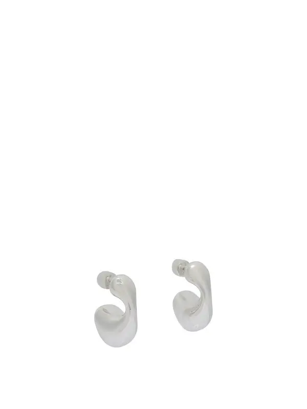 MARIA BLACK Sculptural Hoop Earrings - Silver