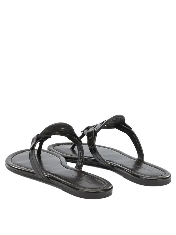 Tory Burch Ovine Leather Sandals With Rubber Sole - Brown
