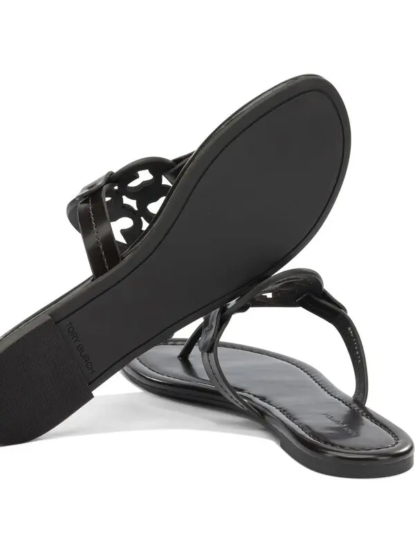 Tory Burch Ovine Leather Sandals With Rubber Sole - Brown