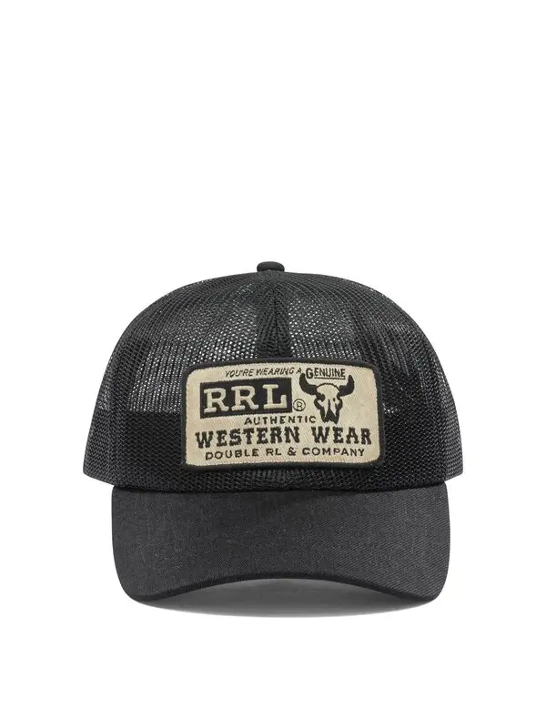 Ralph Lauren Mesh And Denim Trucker Hat - Black