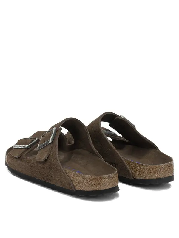 BIRKENSTOCK Arizona Soft Footbed Suede Sandals - Brown