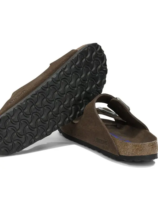 BIRKENSTOCK Arizona Soft Footbed Suede Sandals - Brown