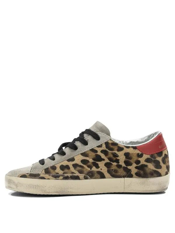 GOLDEN GOOSE Super Star Leopard Print Suede Star Sneakers
