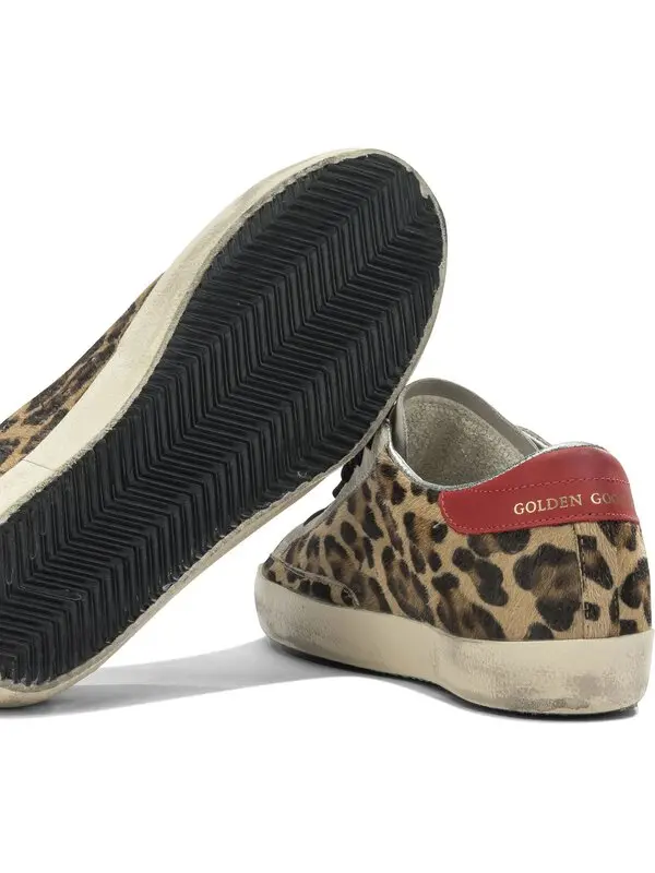 GOLDEN GOOSE Super Star Leopard Print Suede Star Sneakers