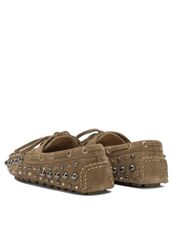 STRATEGIA Suede Loafers With Stud Detailing
