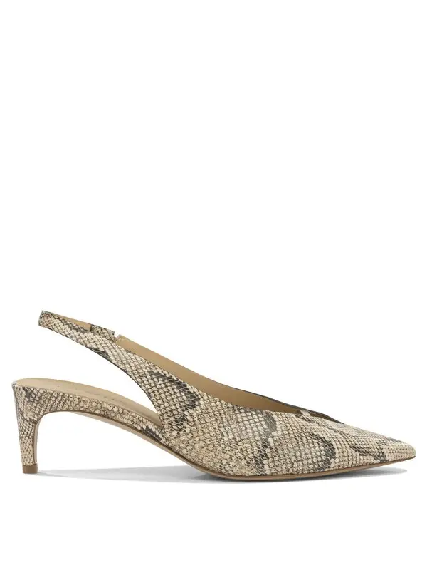 DEL CARLO Slingback Heeled Shoes - Beige