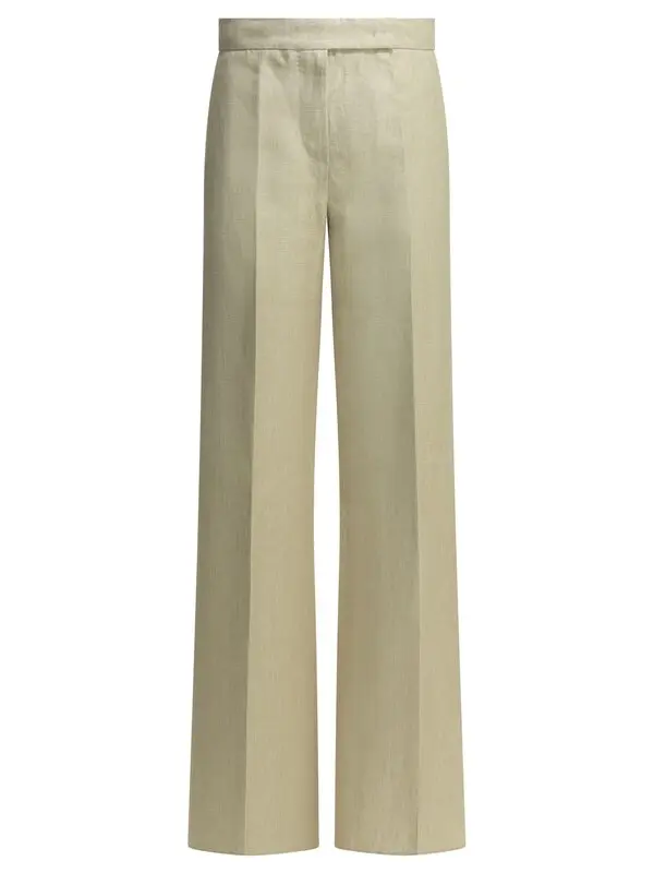 Max Mara Linen Wide Leg Tailored Pants